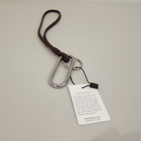 BAGGU (Oxblood Color) | Accessories | Baggu Leather Loop Strap Key Ring ...